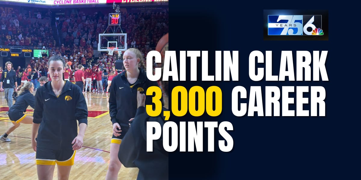 Caitlin Clark reaches 3,000 career points at Cy-Hawk rivalry game Caitlin Clark reaches 3,000 career points at Cy-Hawk rivalry game