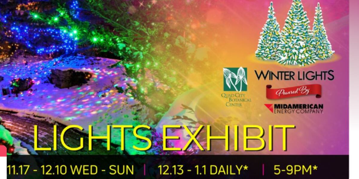 Opening night for QC Botanical Center Winter Lights Exhibit, Friday Opening night for QC Botanical Center Winter Lights Exhibit, Friday